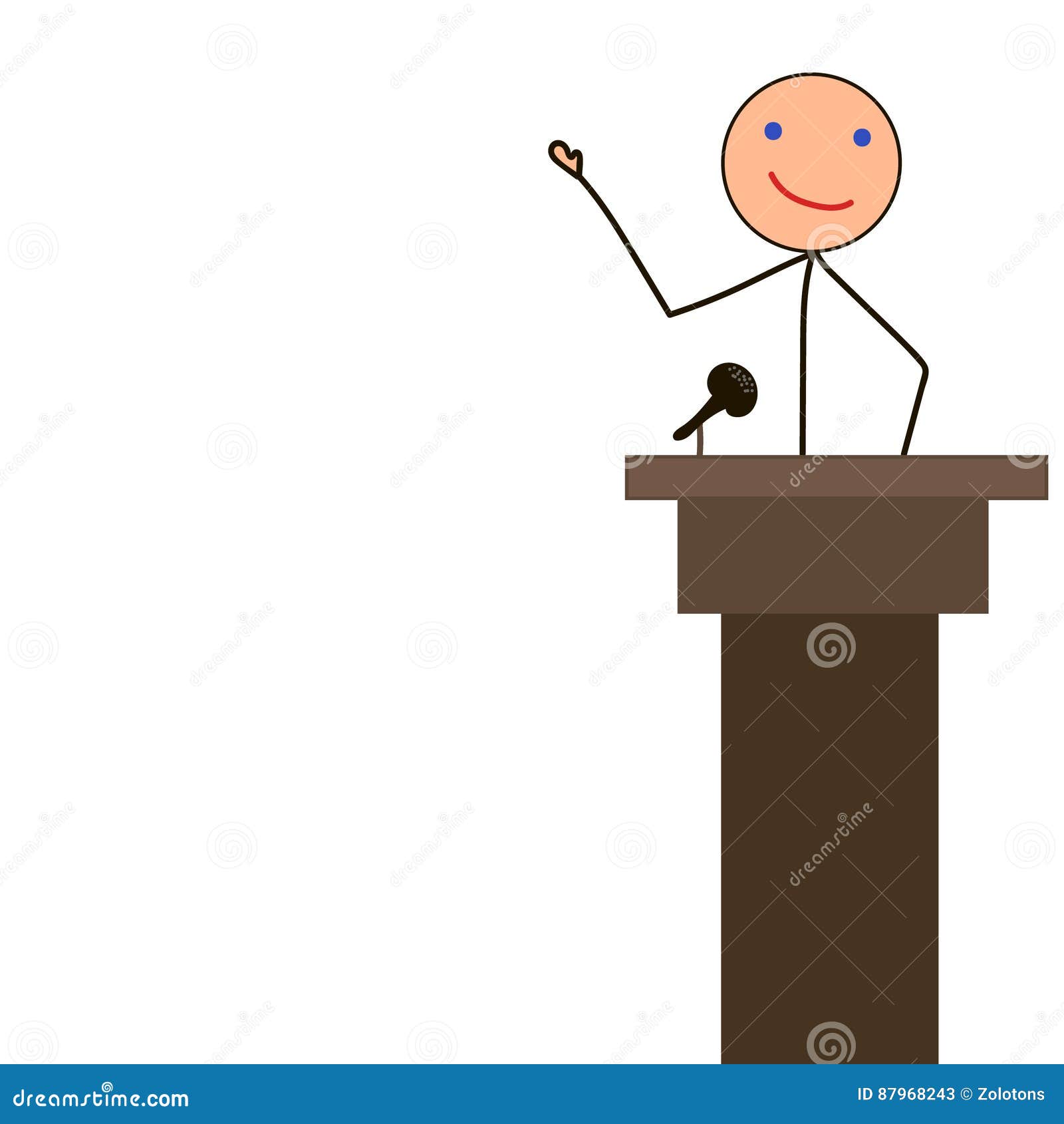 Stick Figure, Speech Speaker, Color Stock Illustration - Illustration ...