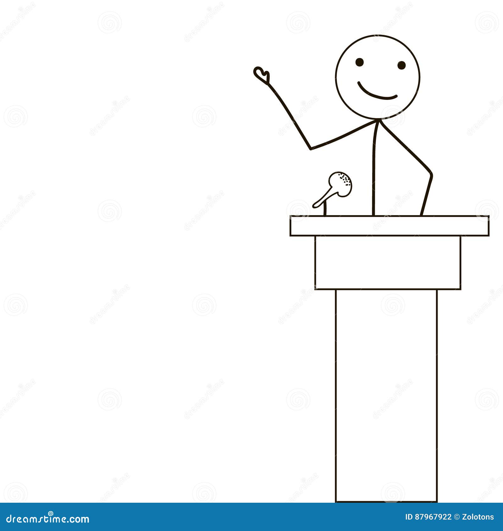 Stick Figure Speech Speaker Stock Illustration - Illustration of ...