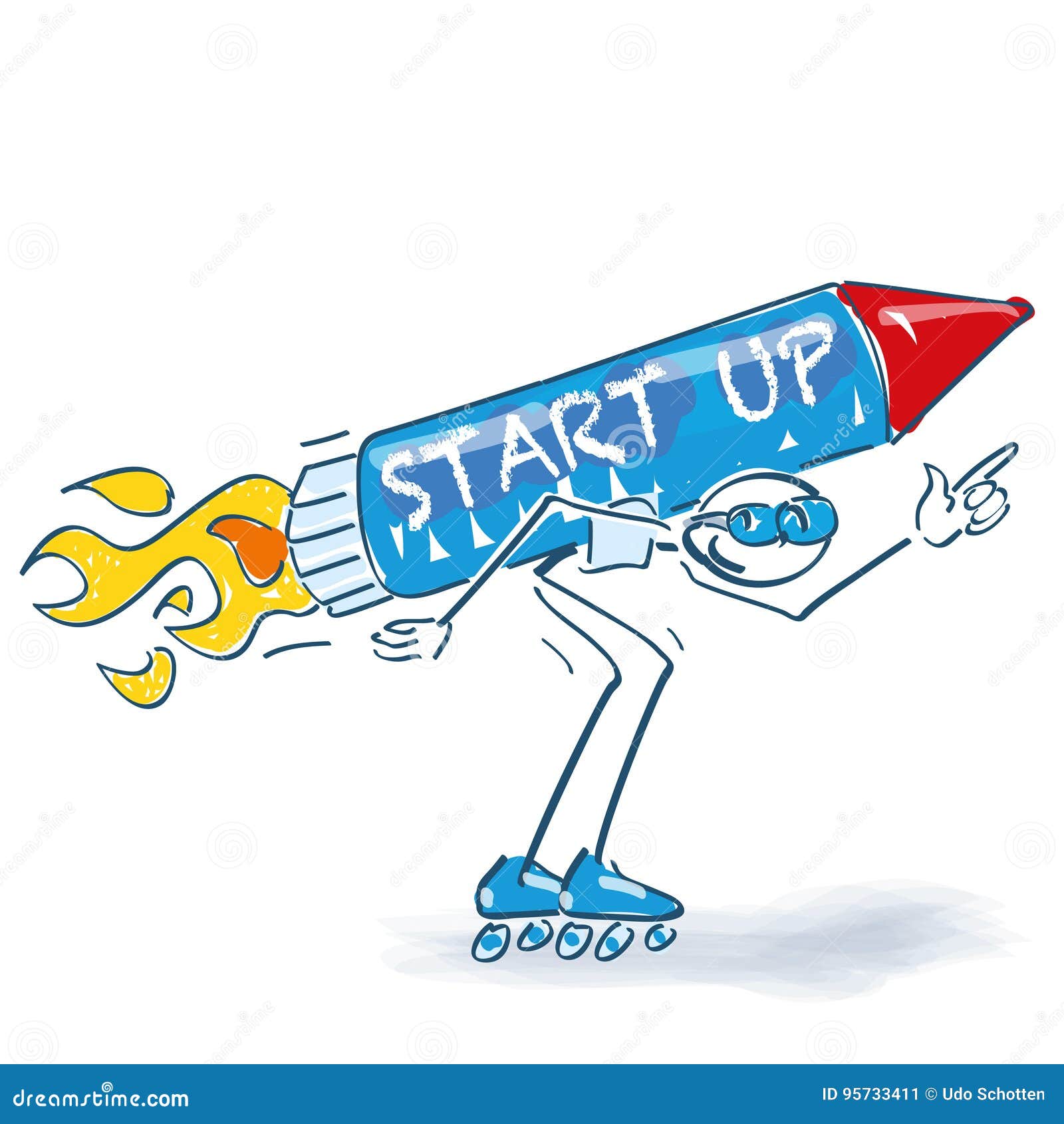 Starting Rocket Ship. Vector Illustrations. Stock Image | CartoonDealer ...