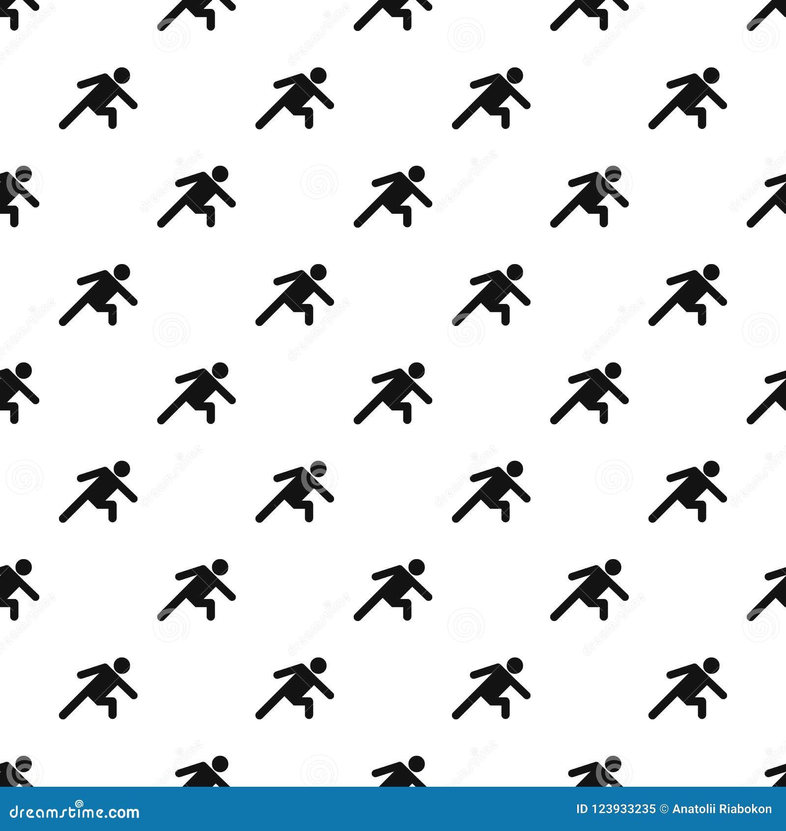 Stick Figure Stickman Pattern Seamless Stock Illustration ...