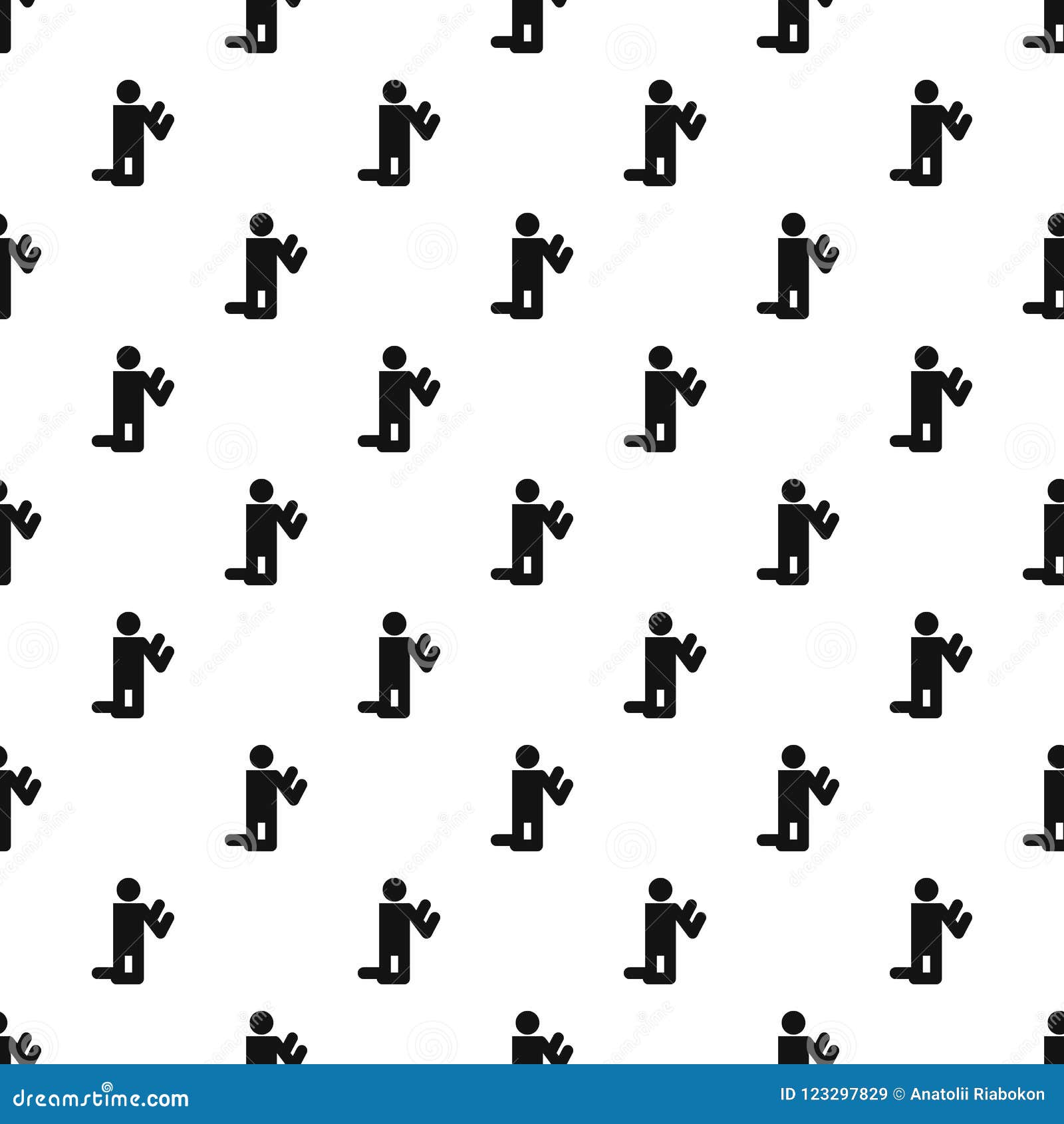 Stick Figure Stickman Pattern Seamless Stock Illustration ...