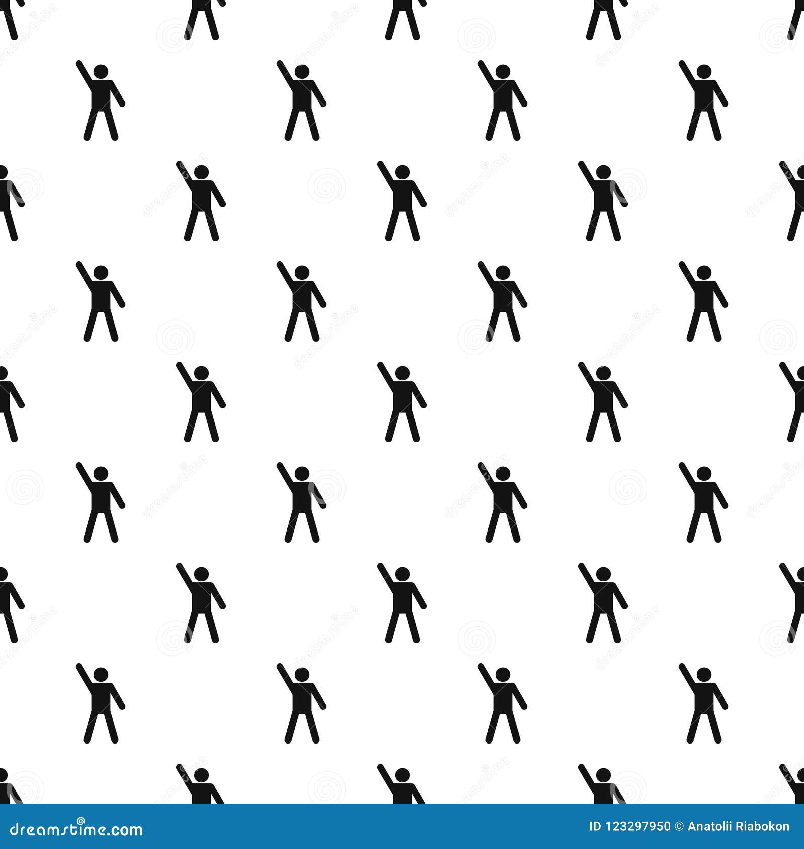 Stick Figure Stickman Pattern Seamless Stock Illustration ...