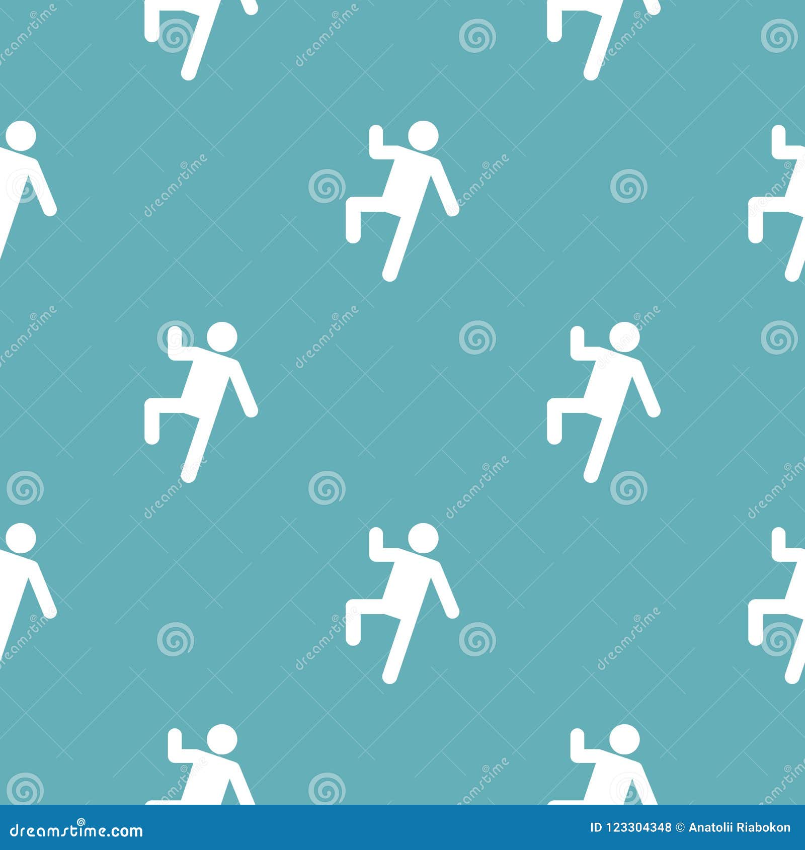 Stick Figure Stickman Pattern Seamless Stock Illustration ...