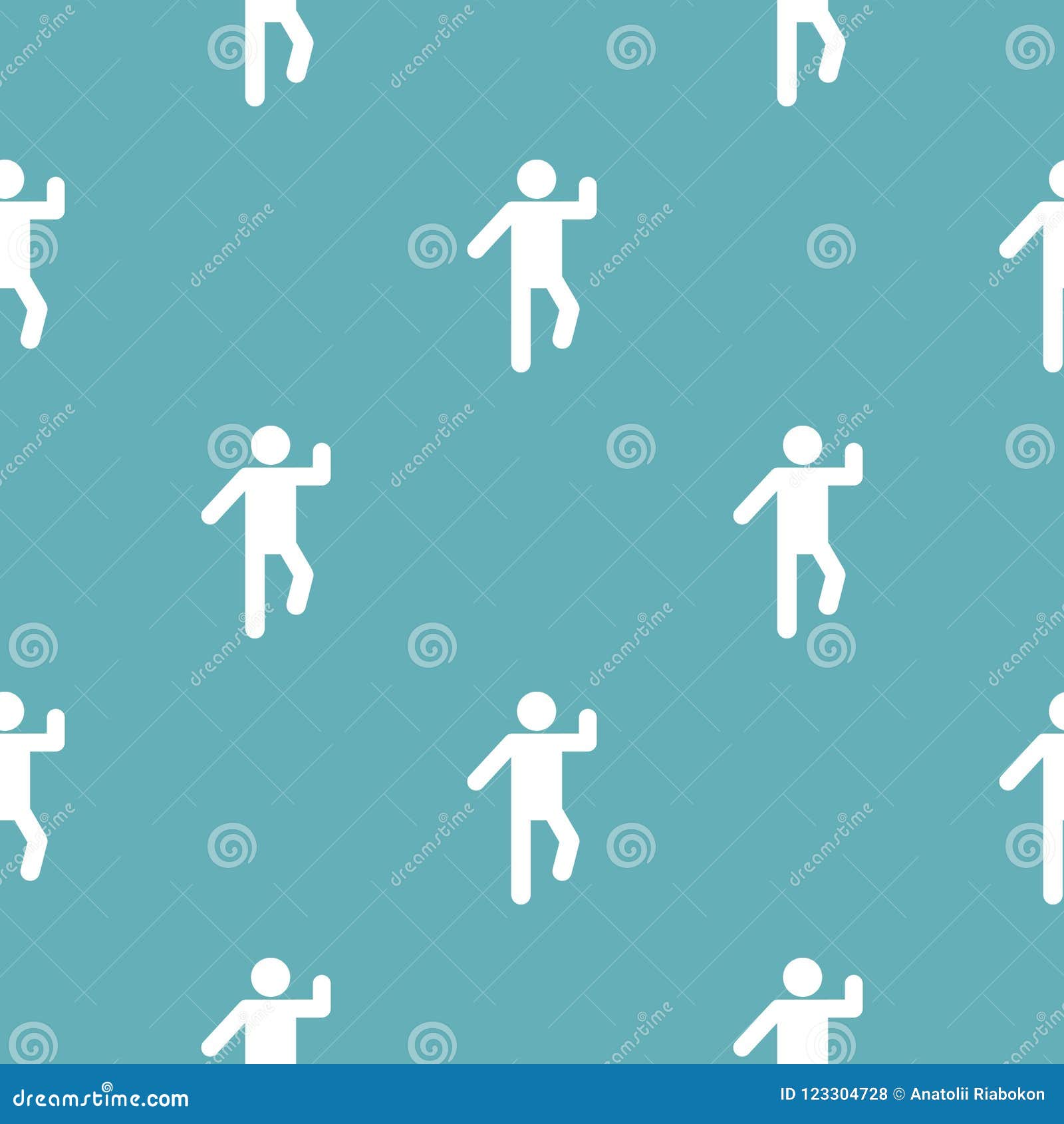 Stick Figure Stickman Pattern Seamless Stock Illustration ...