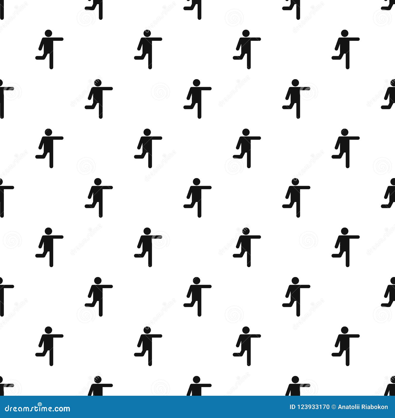 Stick Figure Stickman Pattern Seamless Stock Illustration ...