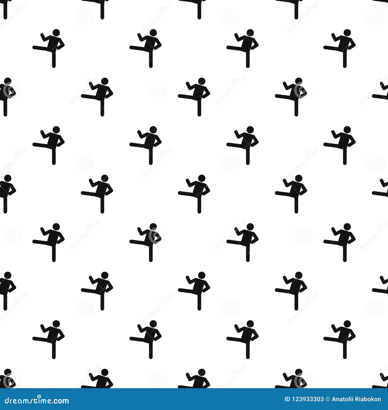 Stick Figure Stickman Pattern Seamless Stock Illustration ...