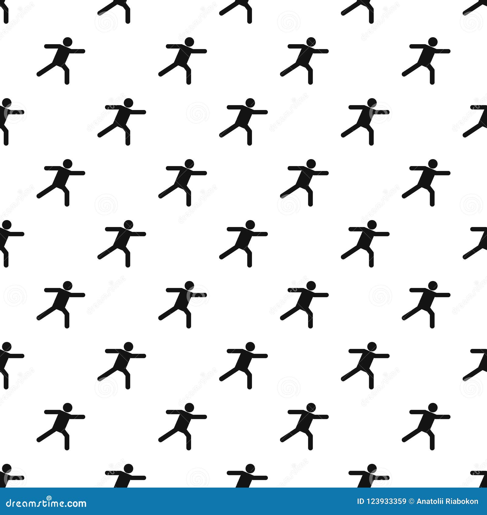 Stick Figure Stickman Pattern Seamless Stock Illustration ...