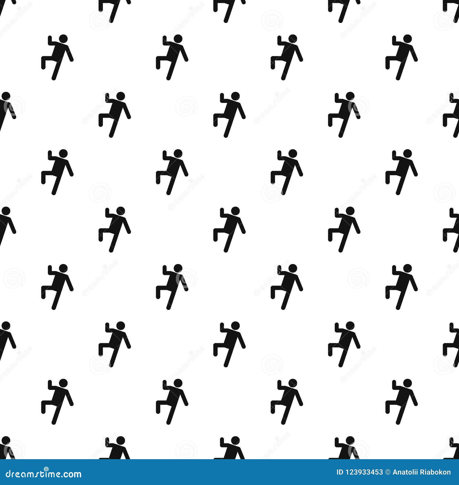 Stick Figure Stickman Pattern Seamless Stock Illustration ...