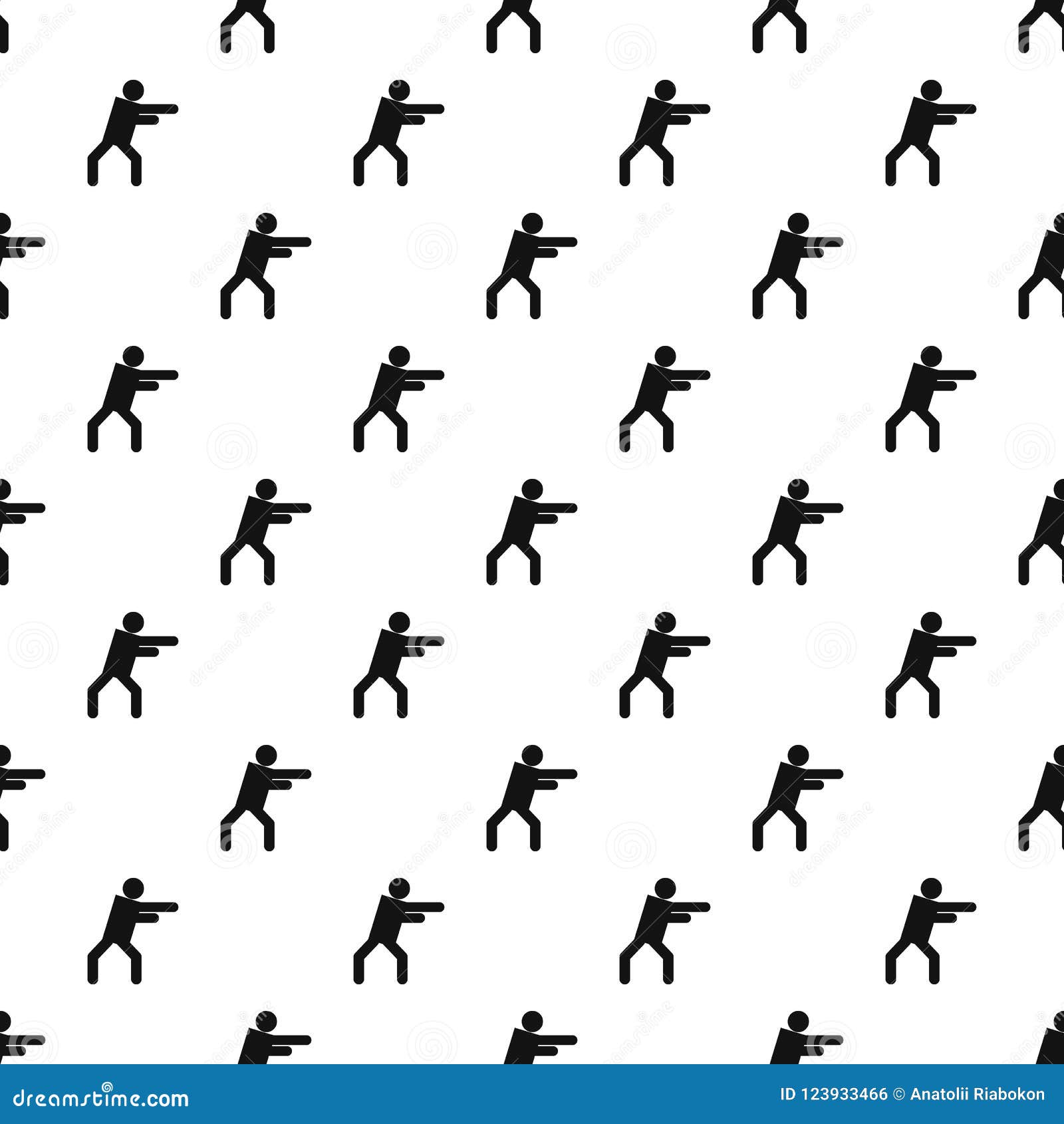 Stick Figure Stickman Pattern Seamless Stock Illustration ...