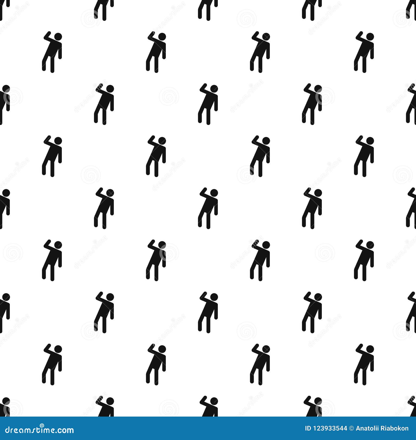 Stick Figure Stickman Pattern Seamless Stock Illustration ...