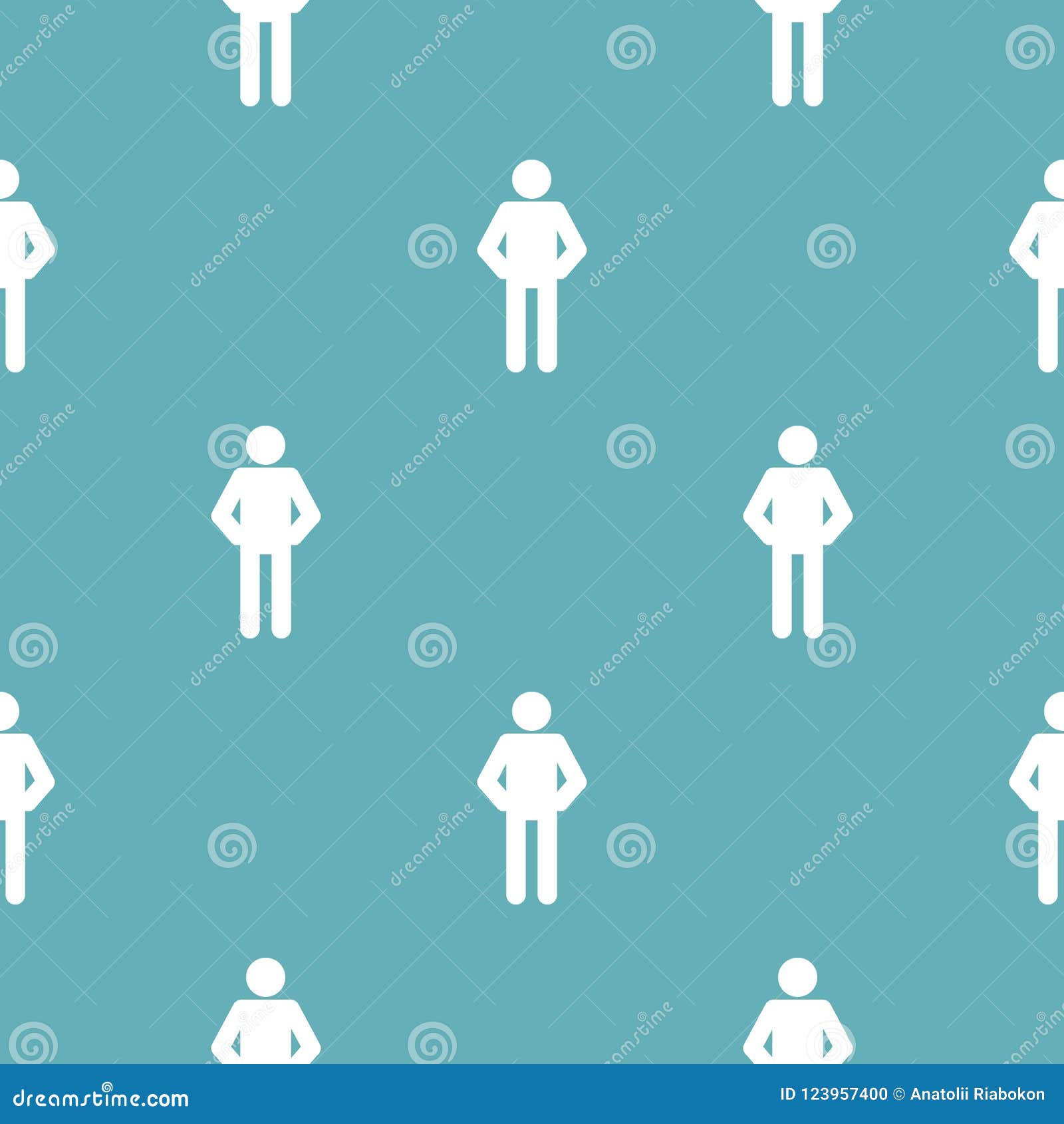 Stick Figure Stickman Pattern Seamless Stock Illustration ...