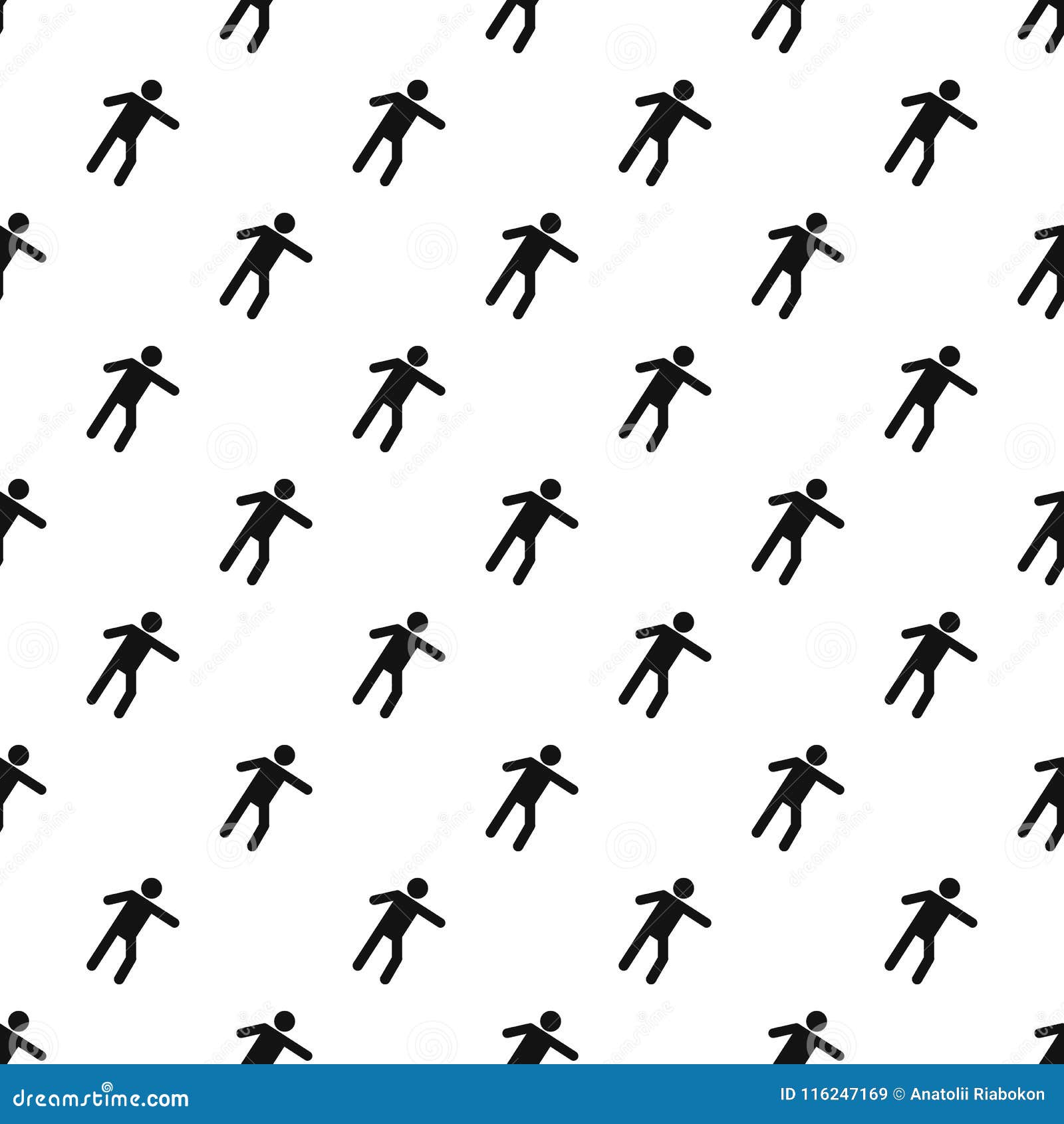 Stick Figure Stickman Pattern Vector Seamless Stock Vector ...