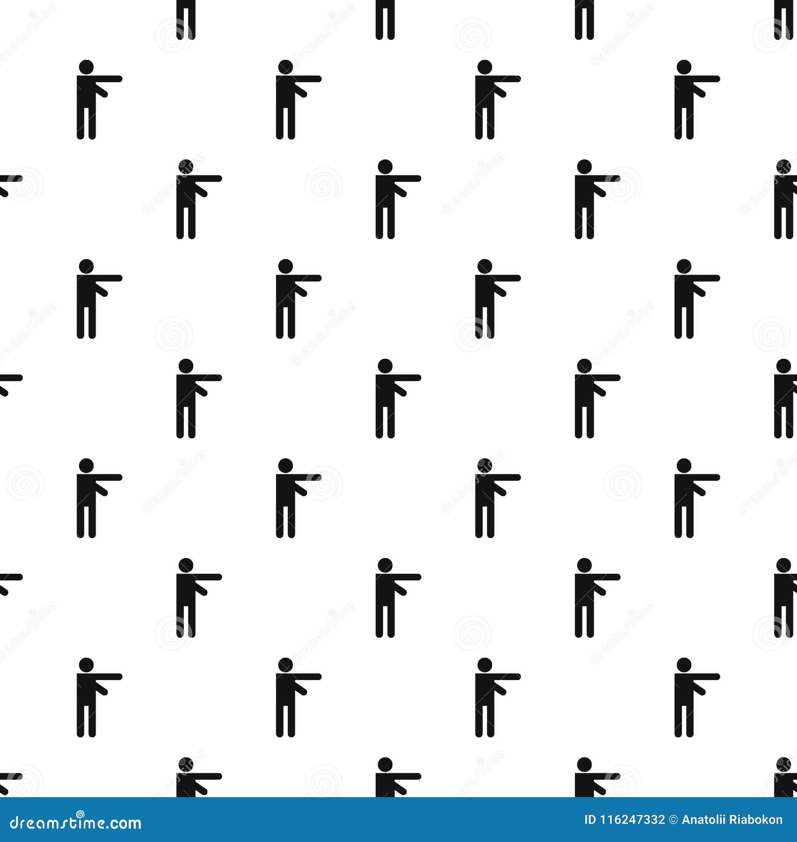 Stick Figure Stickman Pattern Vector Seamless Stock Vector ...