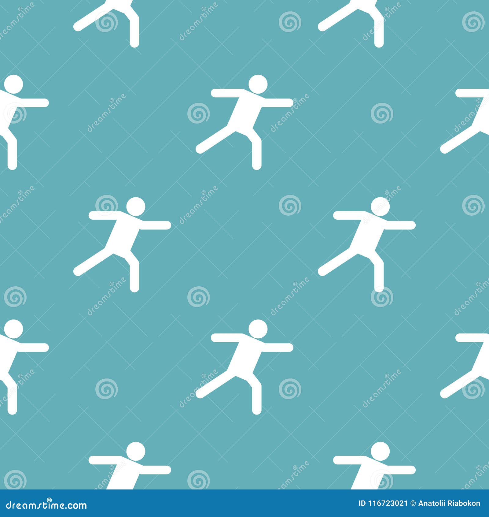 Stick Figure Stickman Pattern Vector Seamless Stock Vector ...