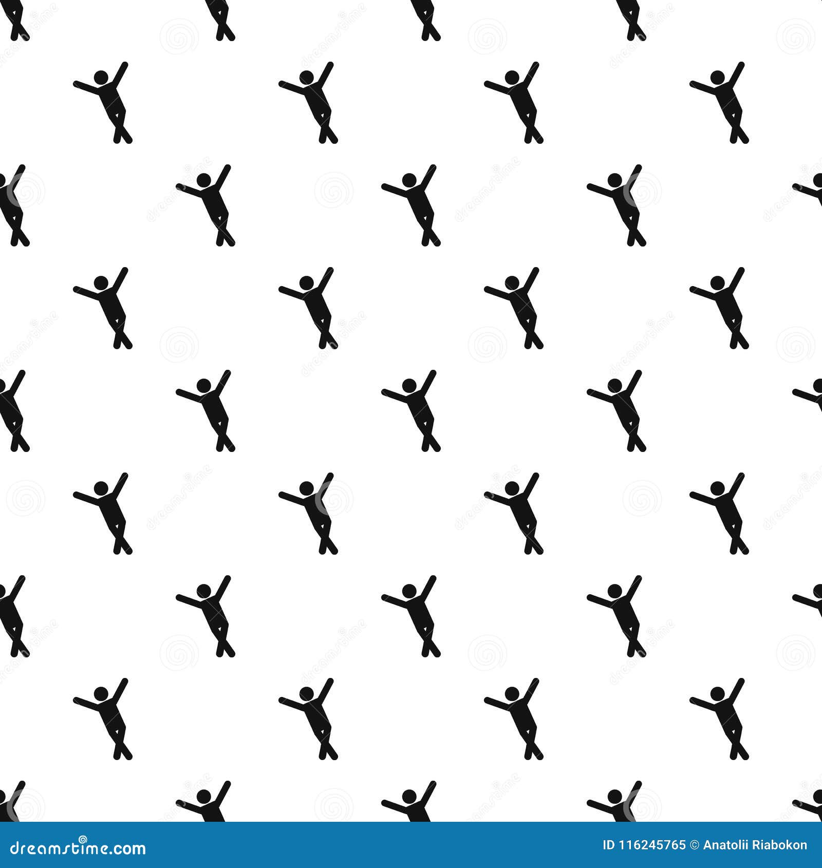 Stick Figure Stickman Pattern Vector Seamless Stock Vector ...
