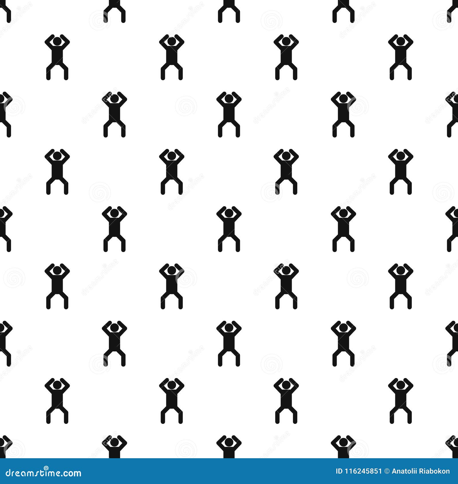 Stick Figure Stickman Pattern Vector Seamless Stock Vector ...