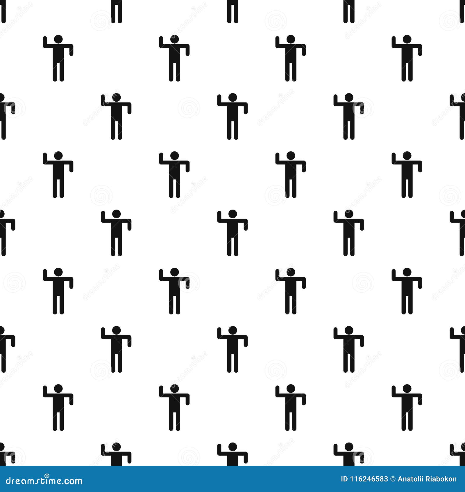 Stick Figure Stickman Pattern Vector Seamless Stock Vector ...