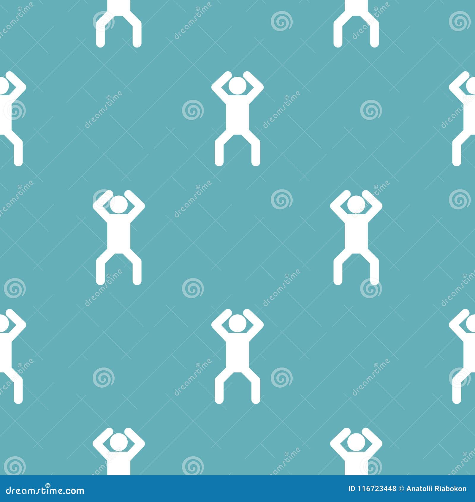 Stick Figure Stickman Pattern Vector Seamless Stock Vector ...