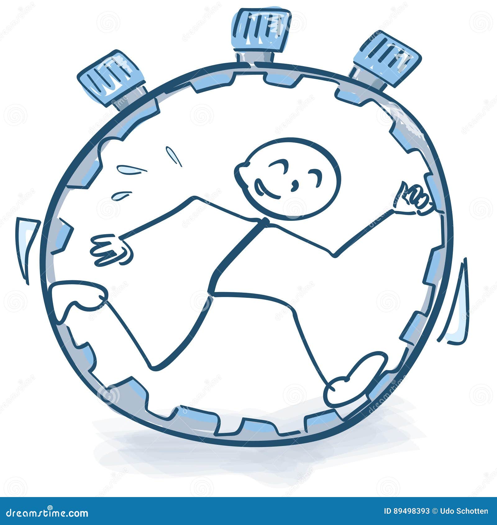 Stick Figure in the Stopwatch Stock Vector - Illustration of overtime ...