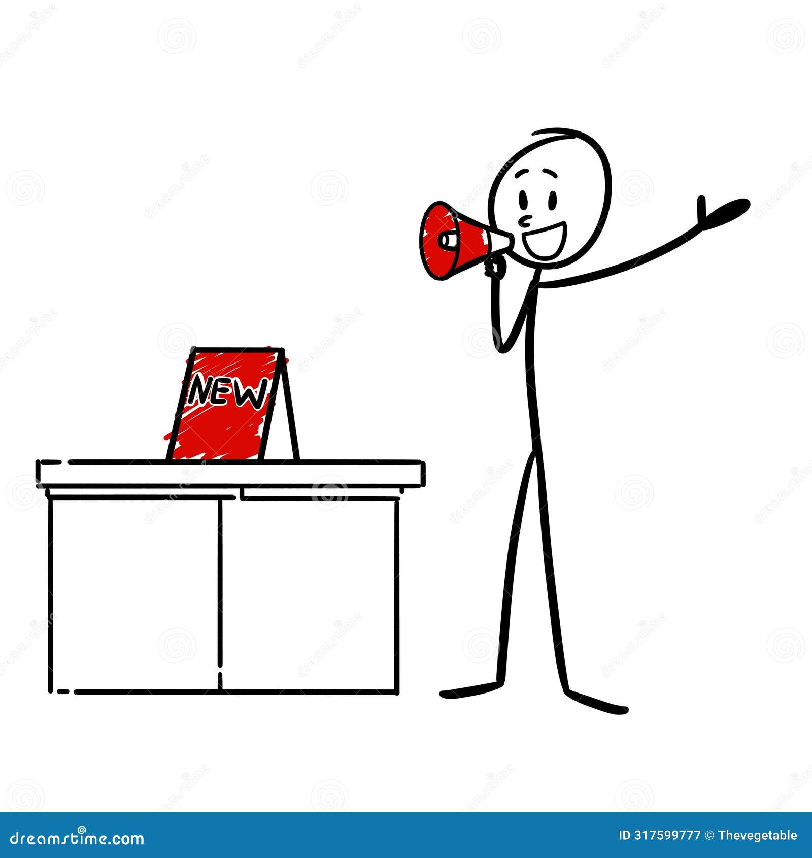 Stick Figure Talking With A Loudspeaker Stock Image | CartoonDealer.com ...