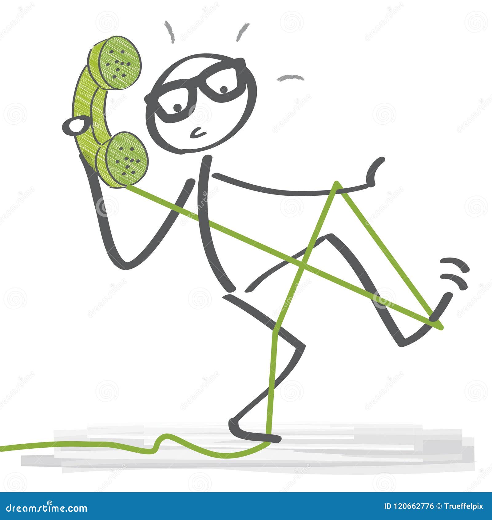 Stick Figure Talking on the Phone Stock Vector - Illustration of ...