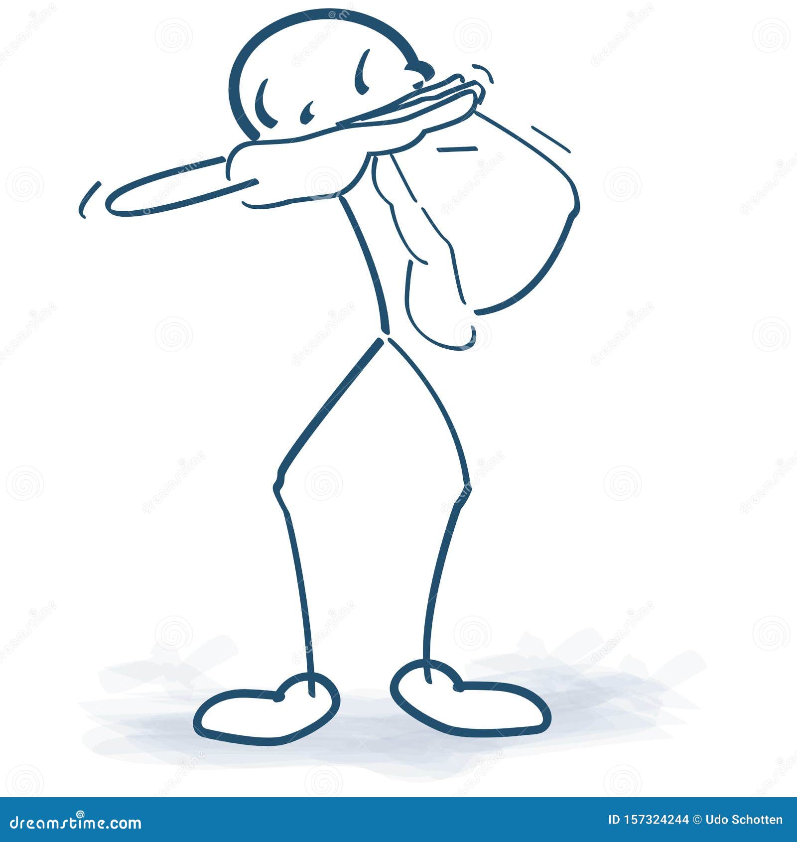 Stick figure with time out stock vector. Illustration of overload ...