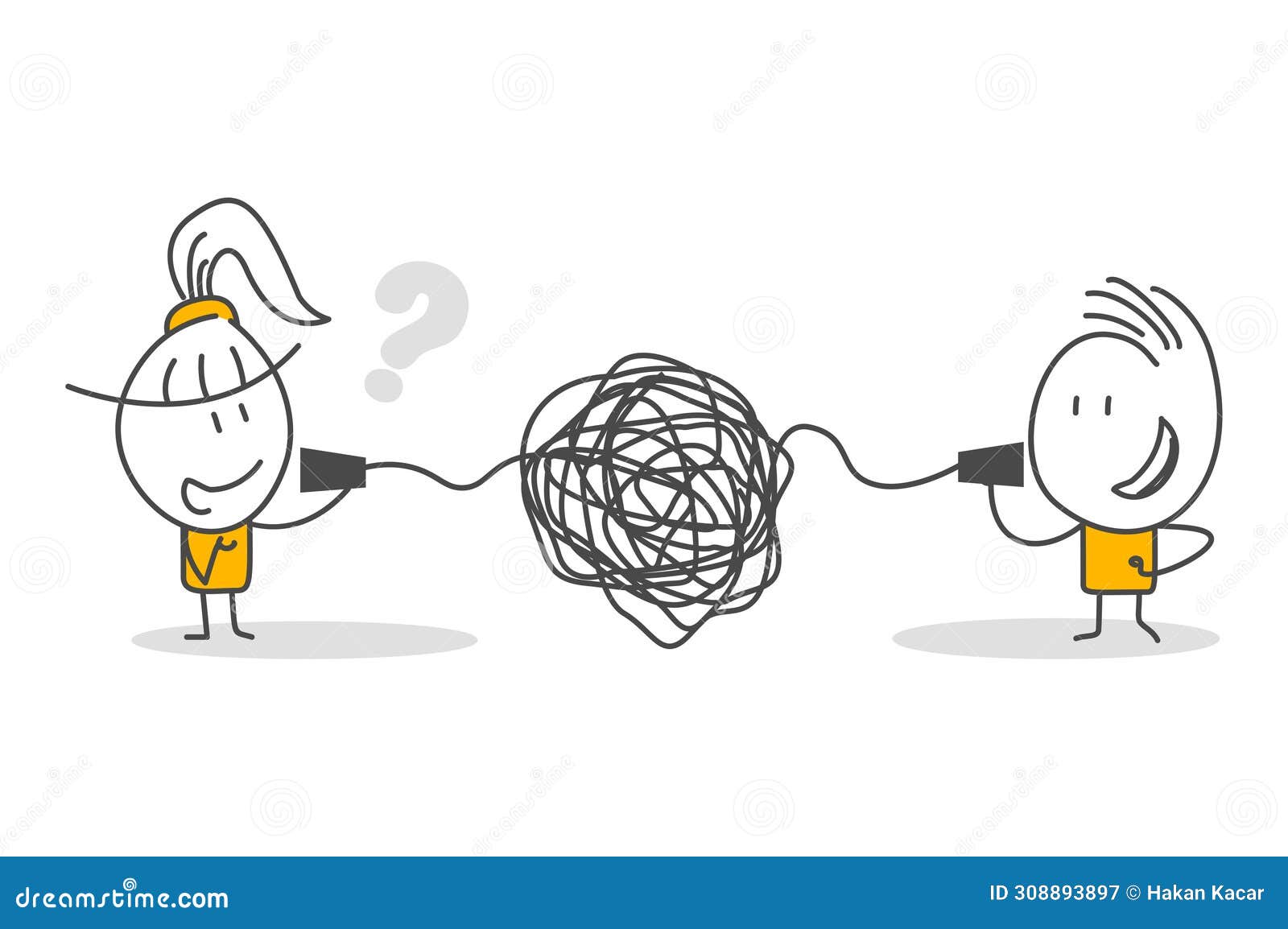 Confusion Stick Figure Illustration | CartoonDealer.com #288562732