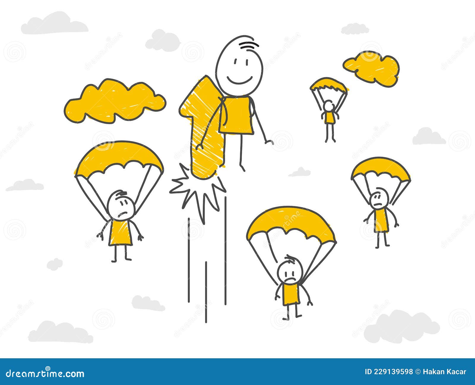 Stick Figures. Career Development. Vector Stock Illustration ...
