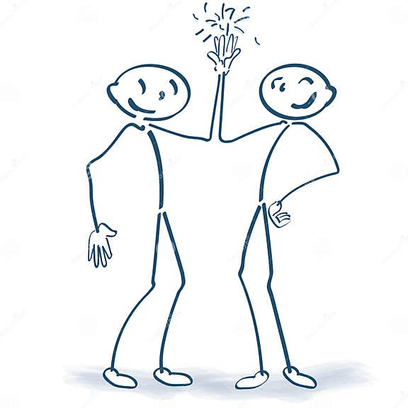 Stick Figures Clapping Together Stock Vector - Illustration of applaud ...