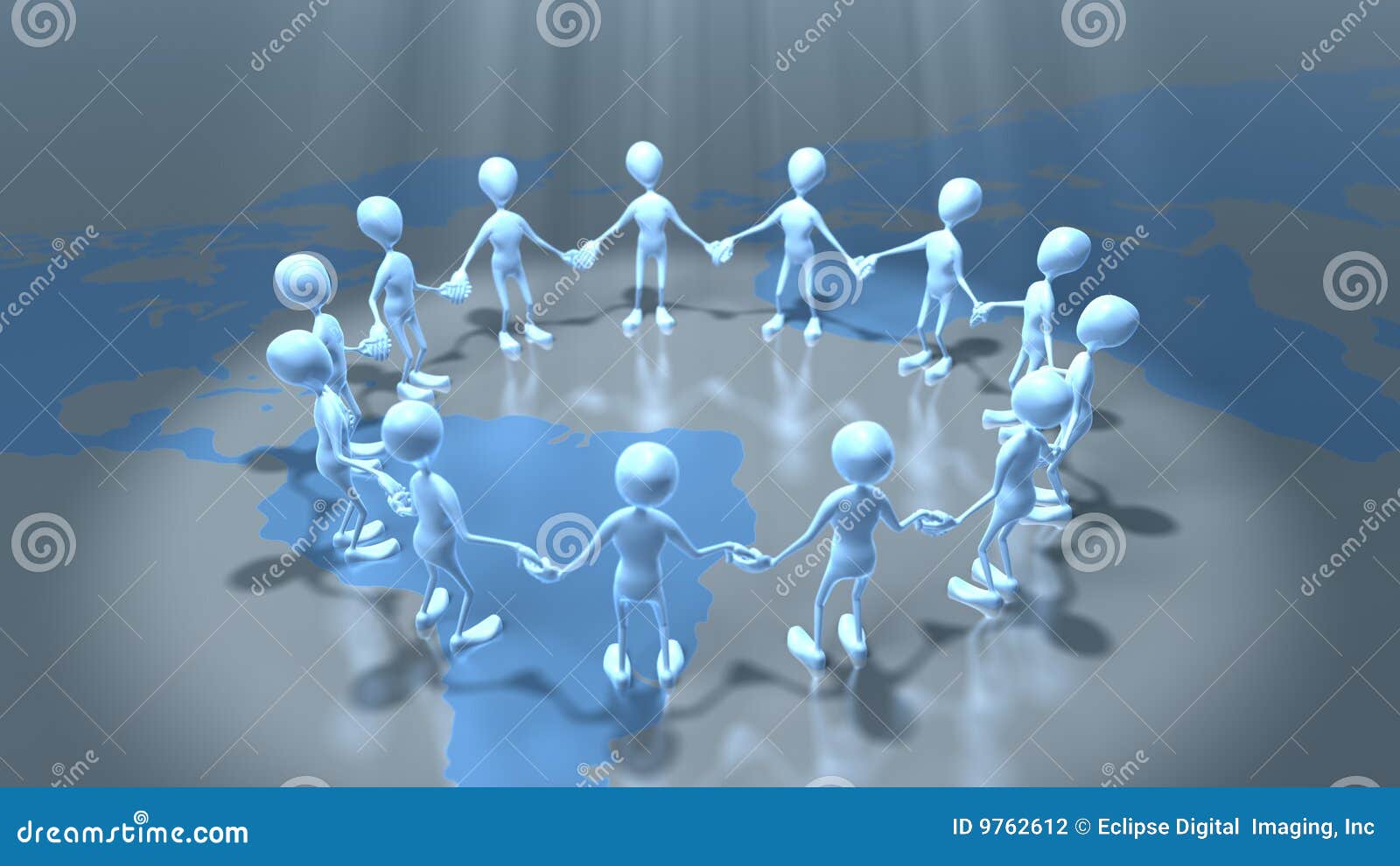 Stick Figures Holding Hands in a Circle Stock Illustration ...