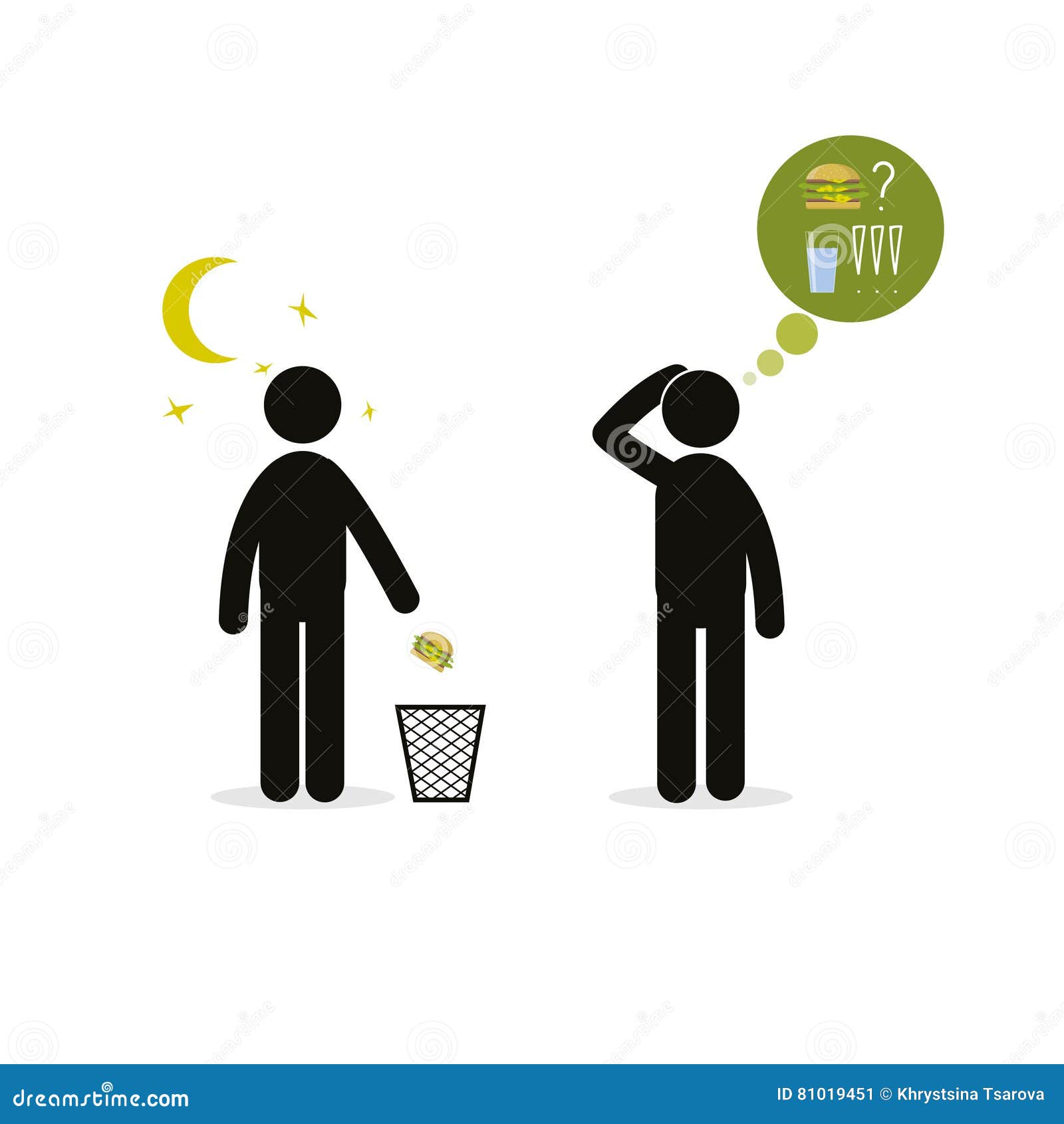 Stick Figures Illustration. Weight Loss and Diet Stock Vector ...