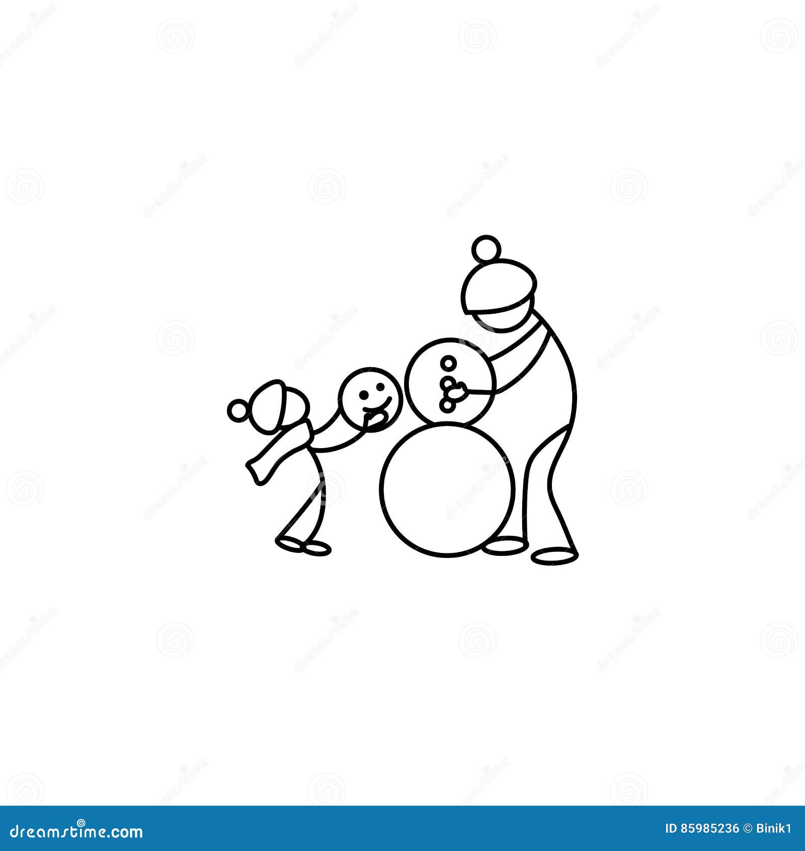 Stick Figures People and Winter Activities Stock Vector - Illustration ...