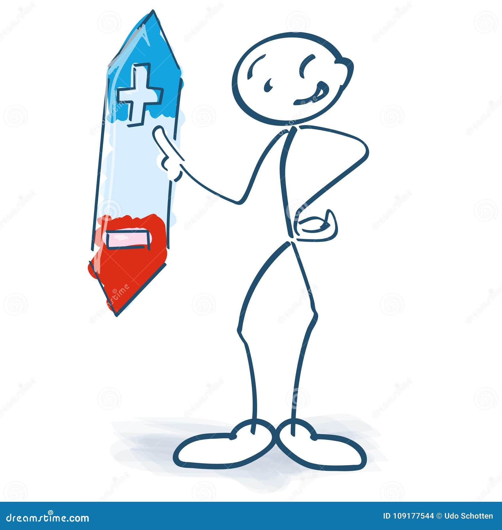 Stick Figures Crouching And Loving Red Hearts Cartoon Vector ...