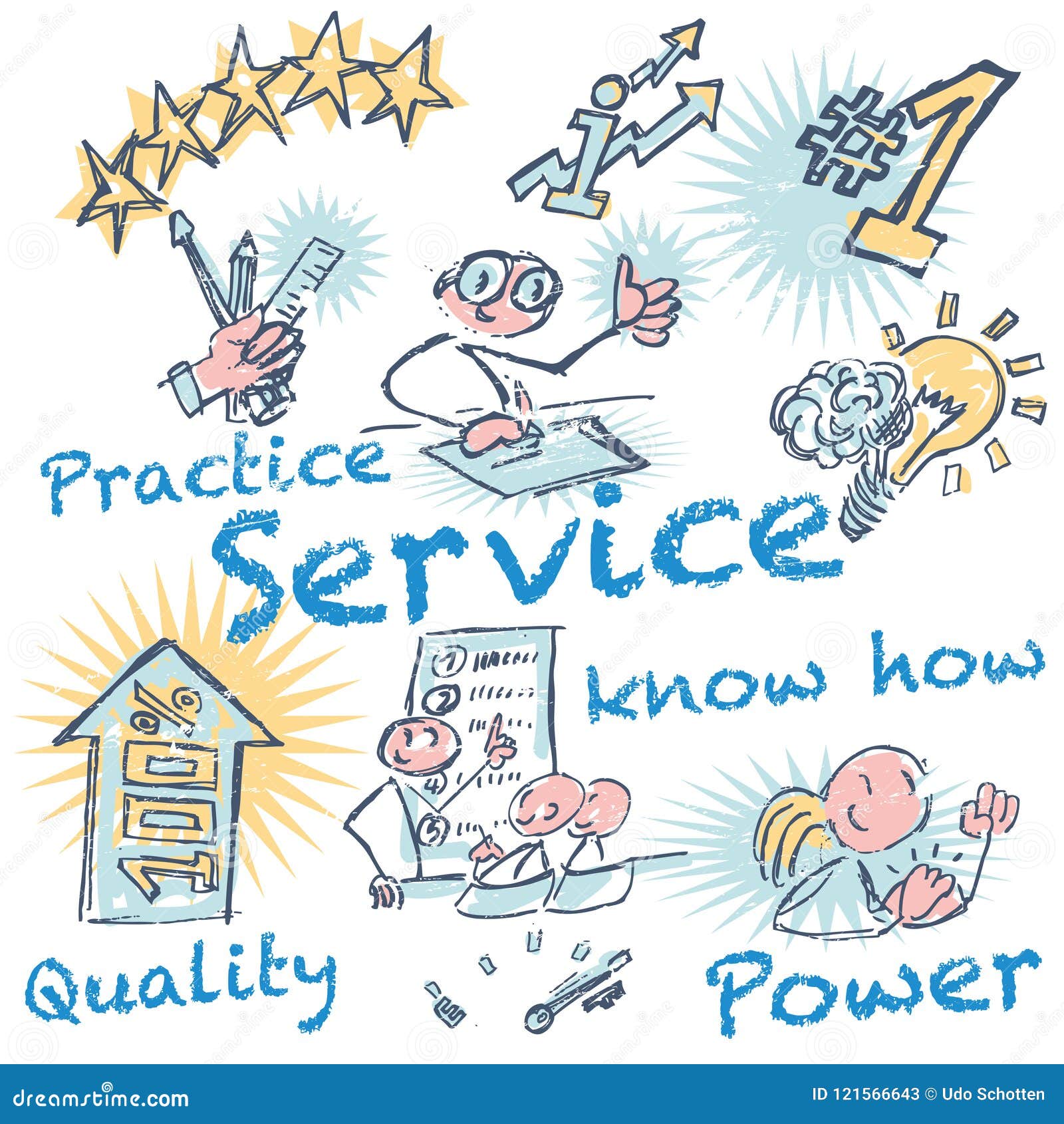 Stick figures and service stock vector. Illustration of contact - 121566643