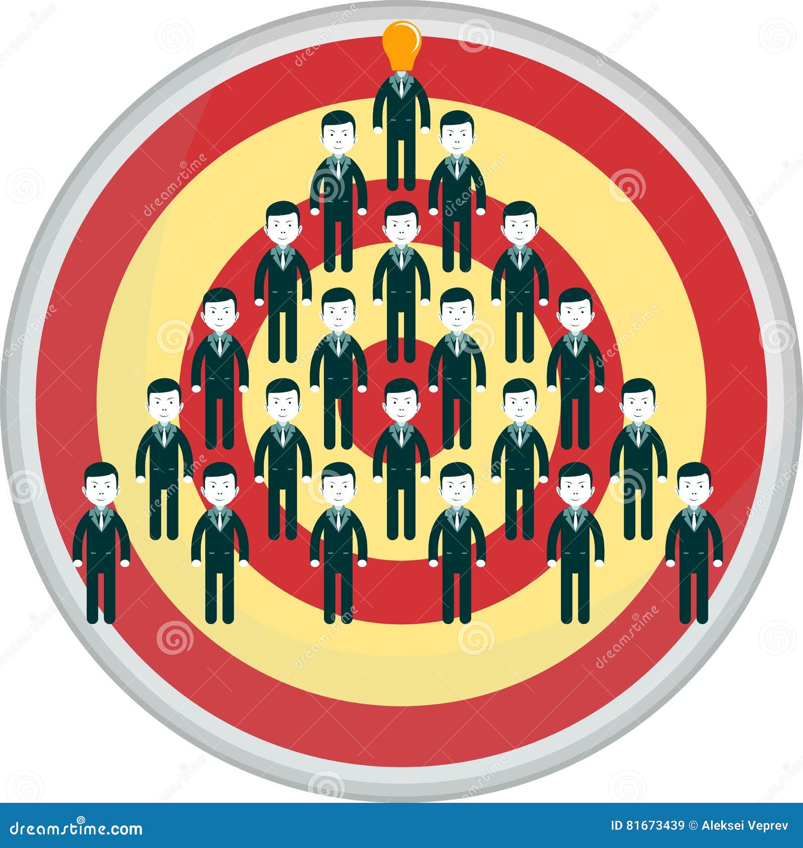 Stick Figures Standing in the Target Stock Vector - Illustration of ...