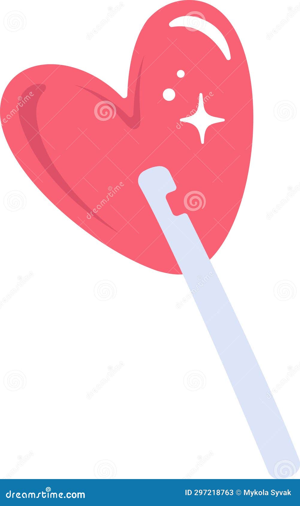 Stick with Heart stock illustration. Illustration of symbol - 297218763