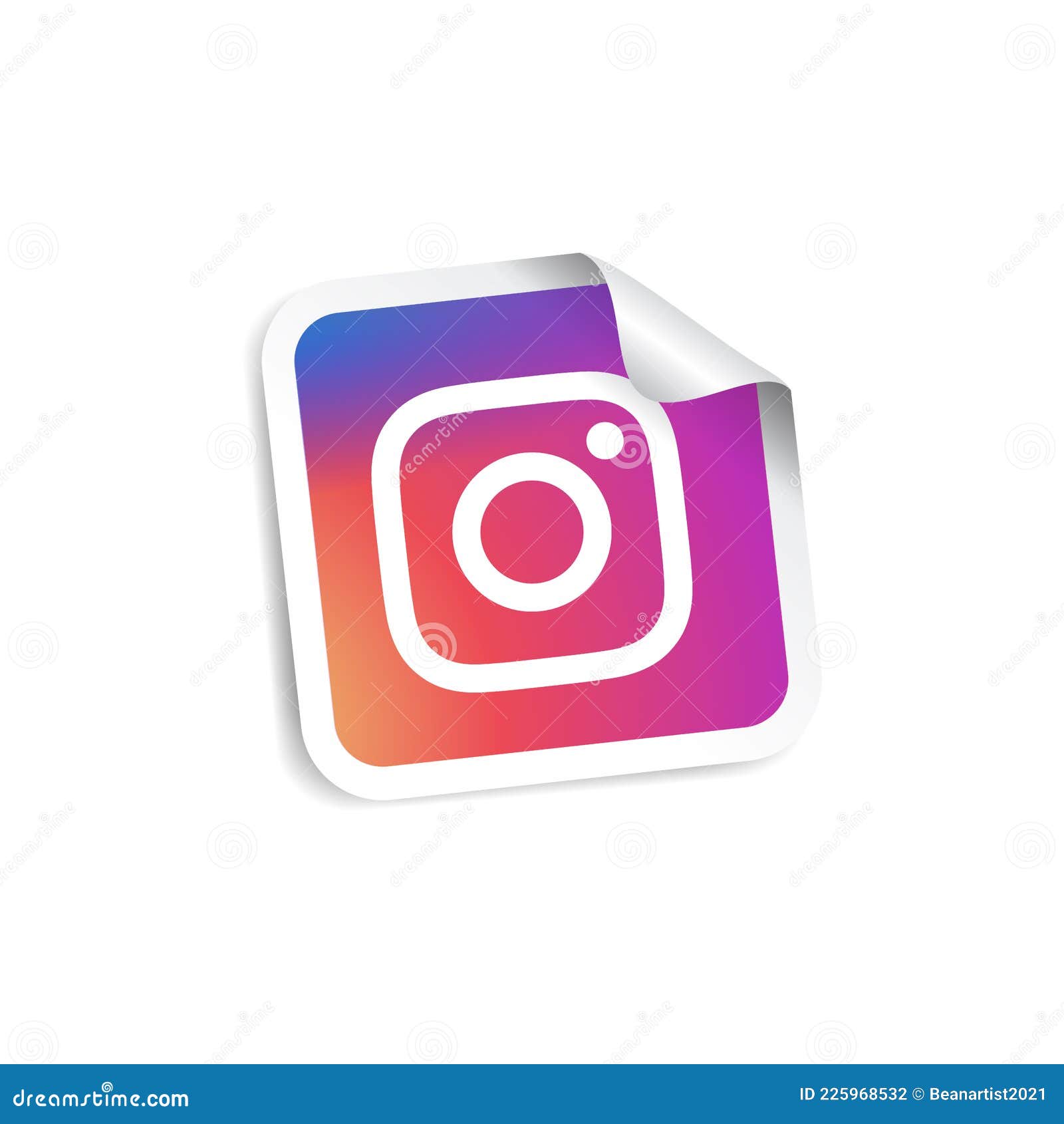 Instagram Logo Icon Sticker Editorial Photography - Illustration of ...