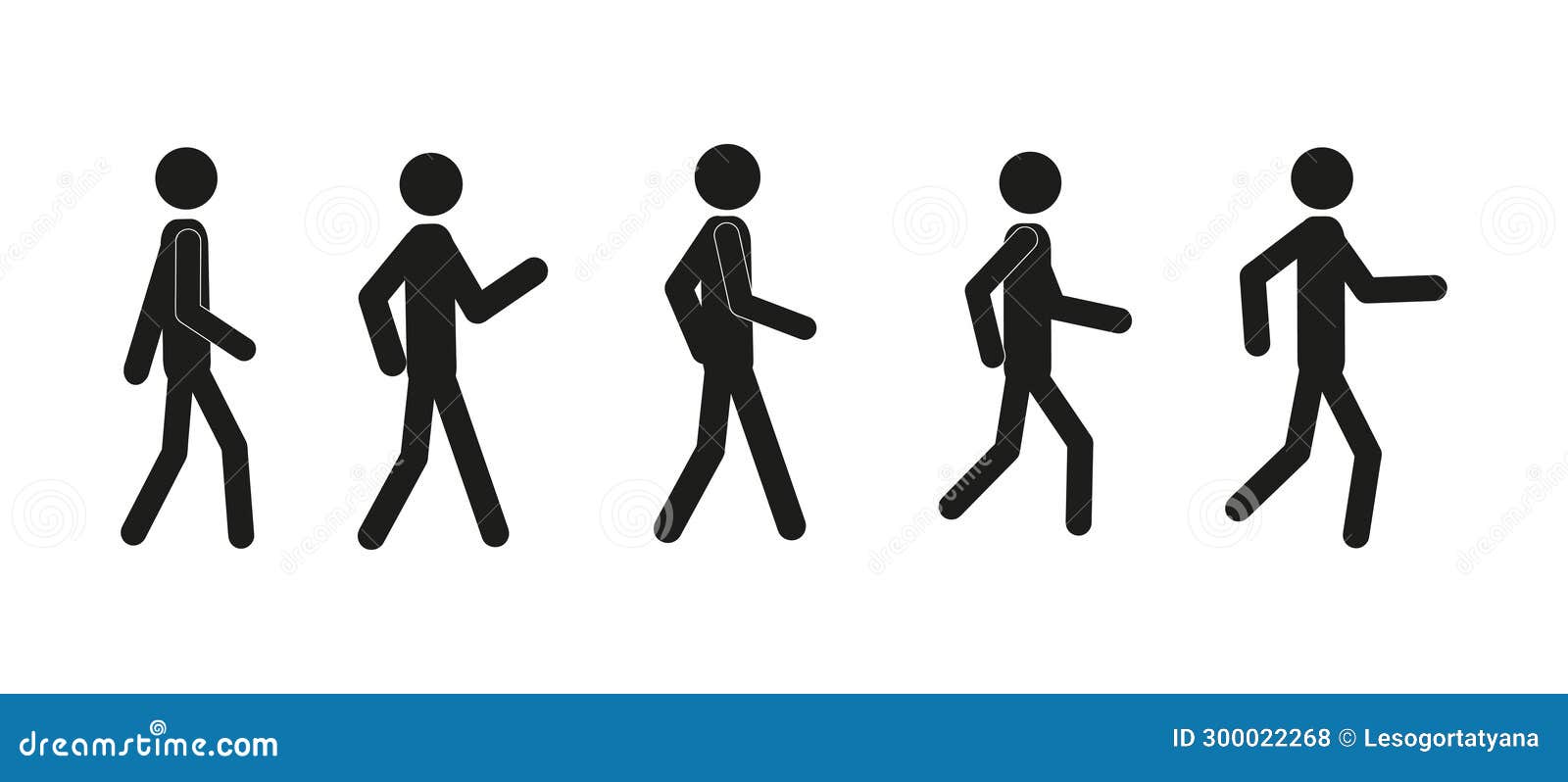 The Stick Man is in a Different Position when Walking. a Figure of a ...