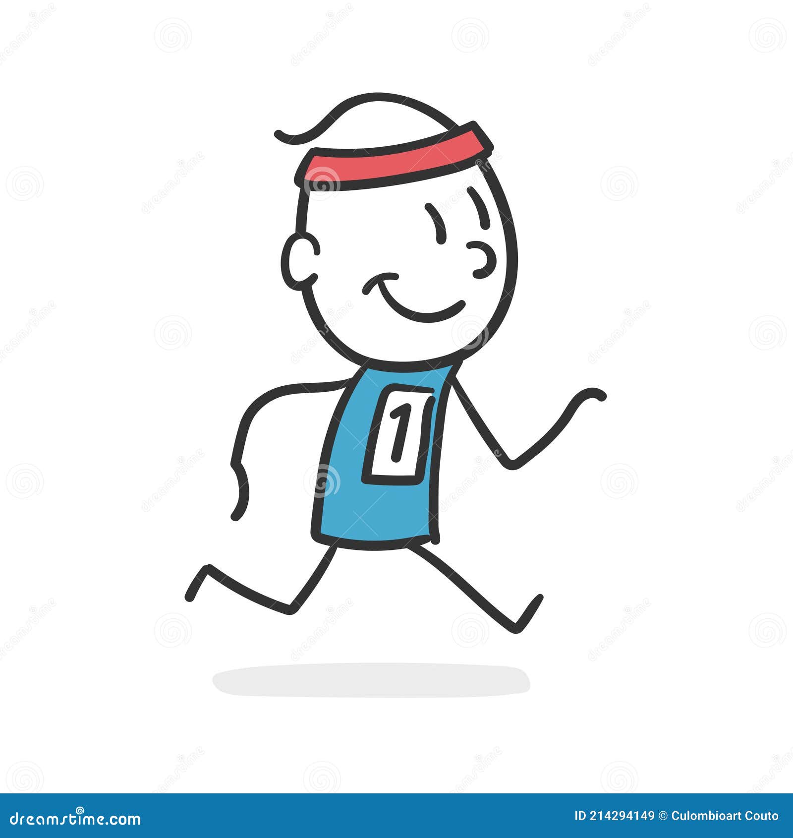 Stick man doing sports stock vector. Illustration of scribble - 214294149