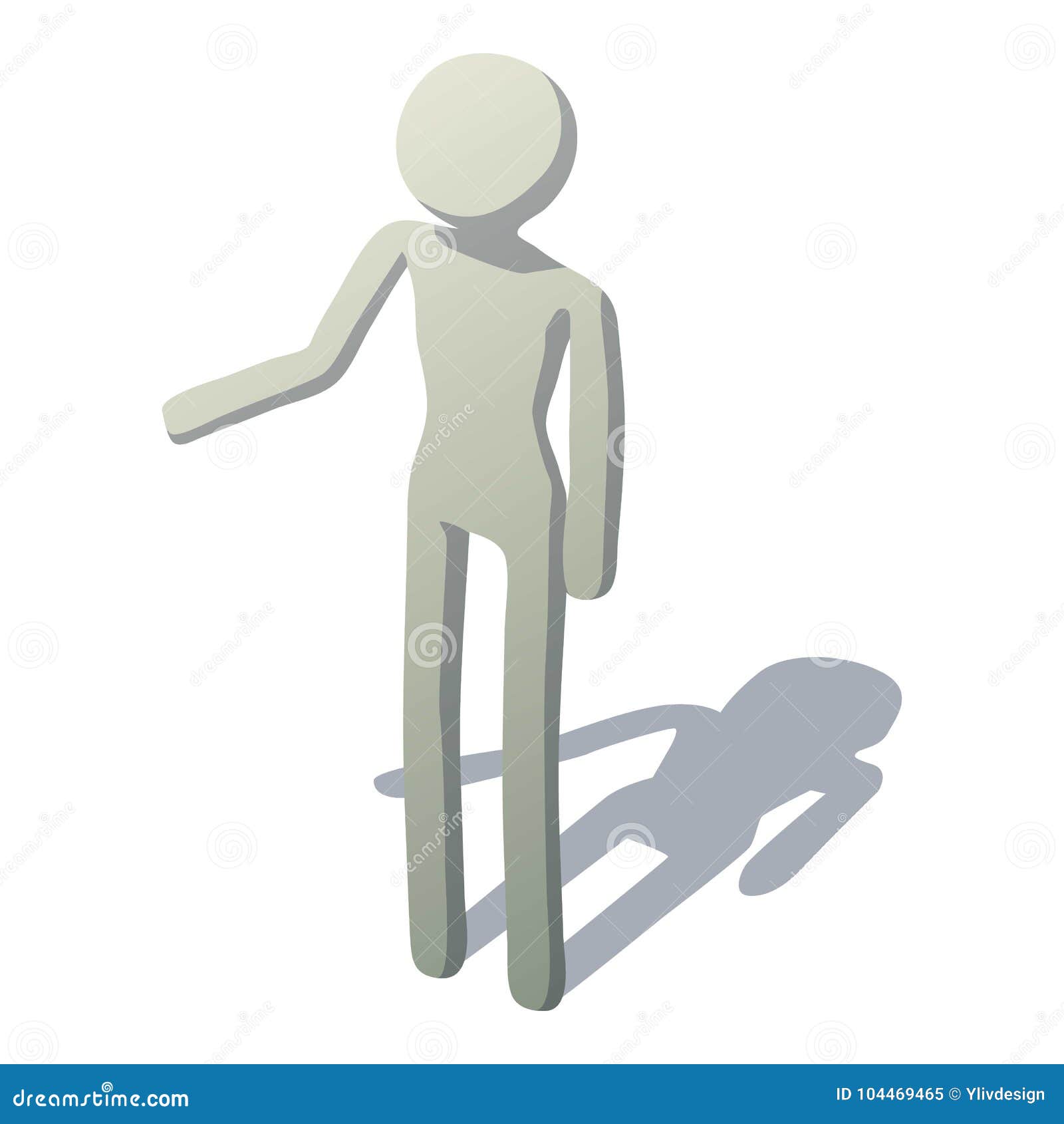 Stick Man Giving Icon, Isometric Style Stock Vector - Illustration of ...