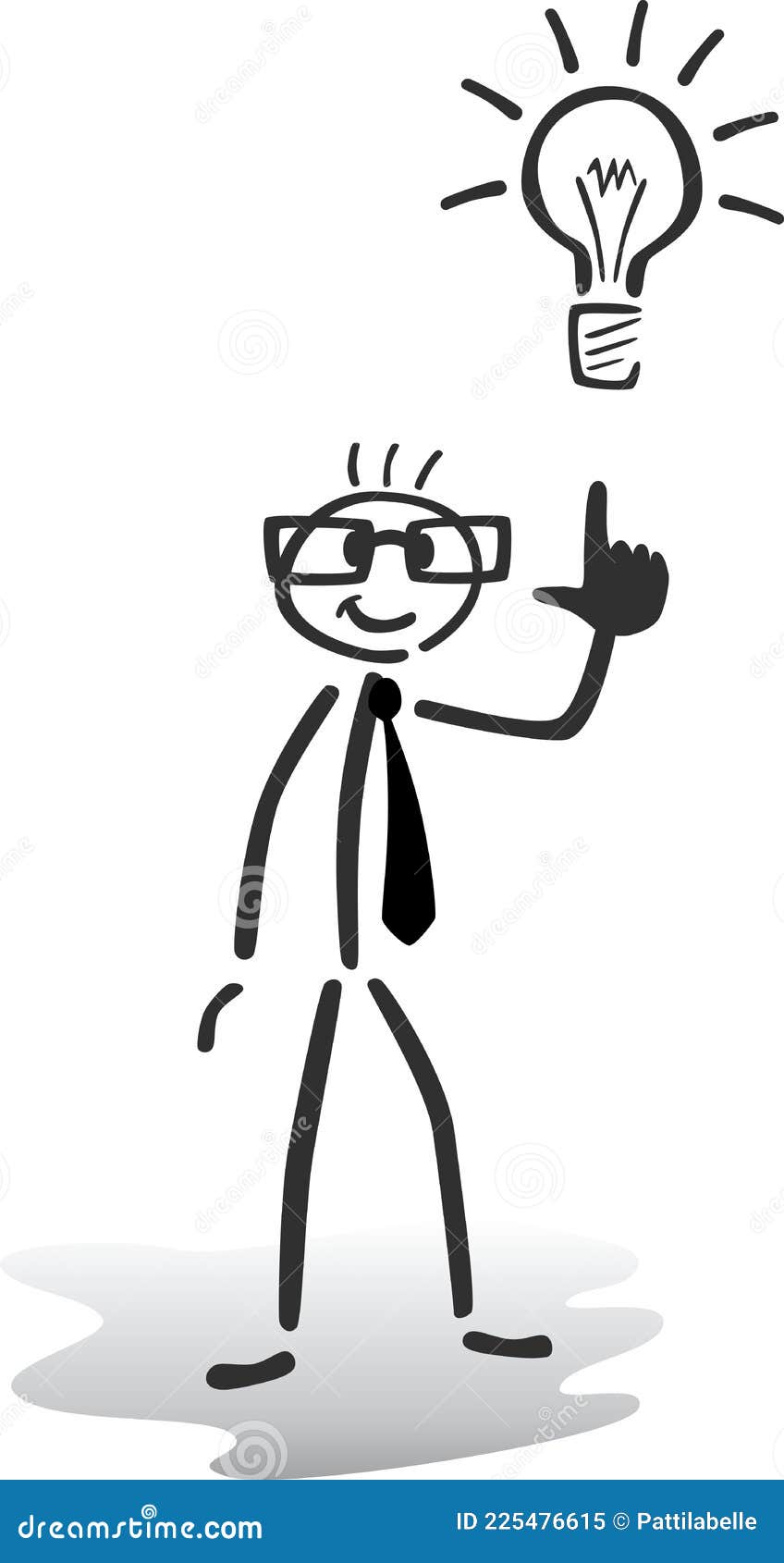 Stickman Vector Illustration Showing a Hint, Comment, Result or an ...