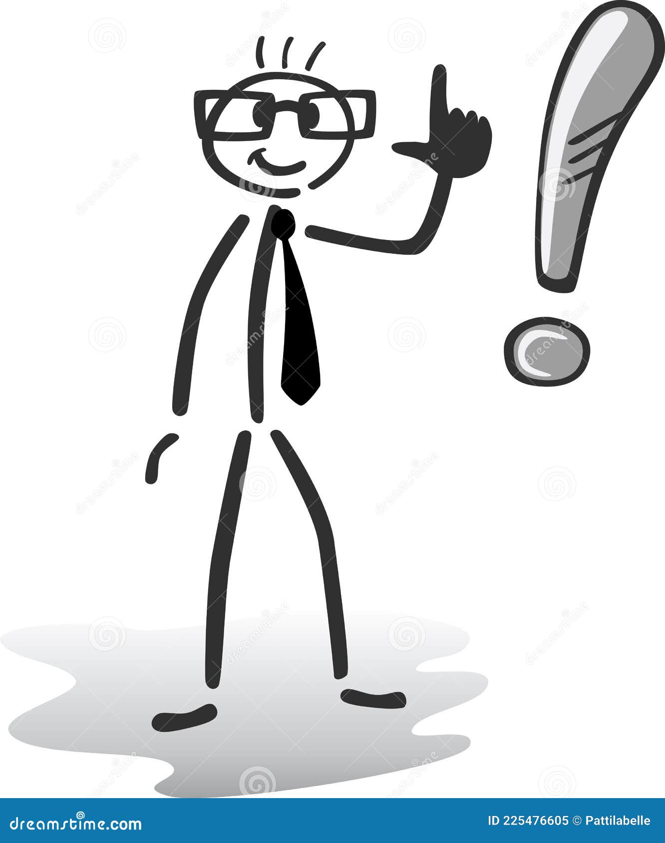 Stickman Vector Illustration Showing a Hint, Comment, Result or an ...