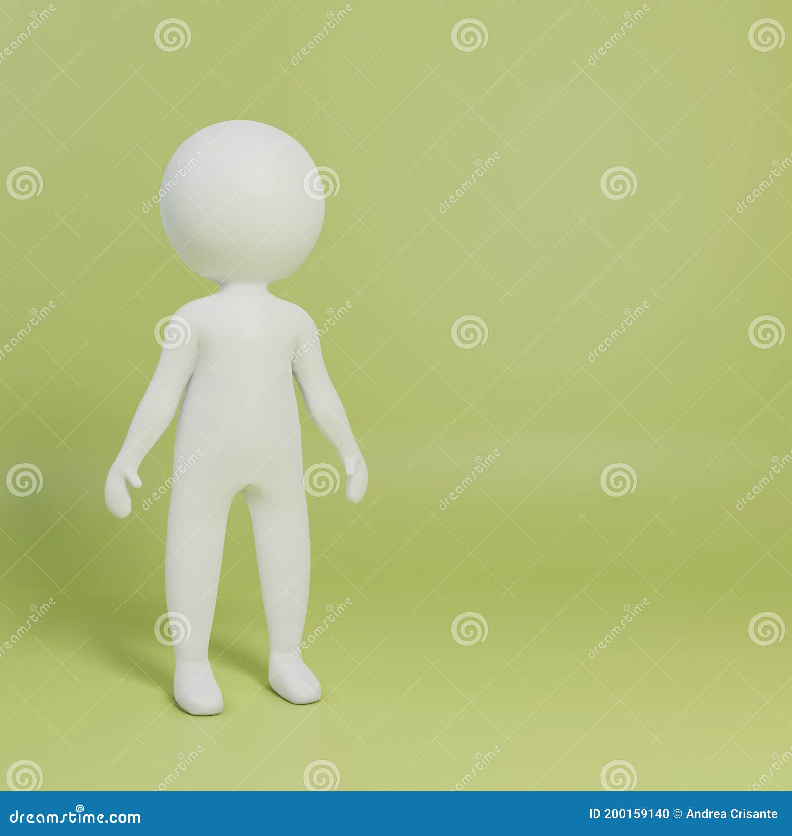 Stick Man Isolated on Yellow Stock Illustration - Illustration of ...