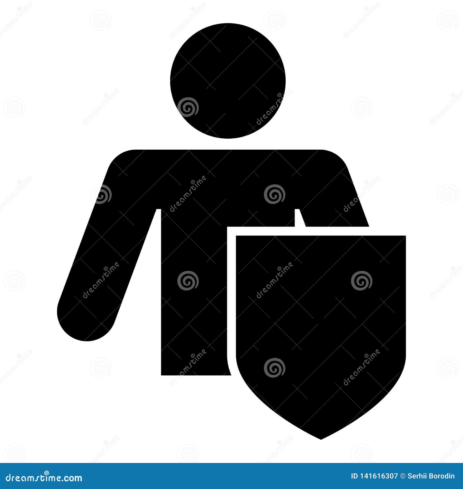 Stick Man with Shield Protecting Personal Data Concept Man Holding ... Stick Man with Shield Protecting Personal Data Concept Man Holding ...