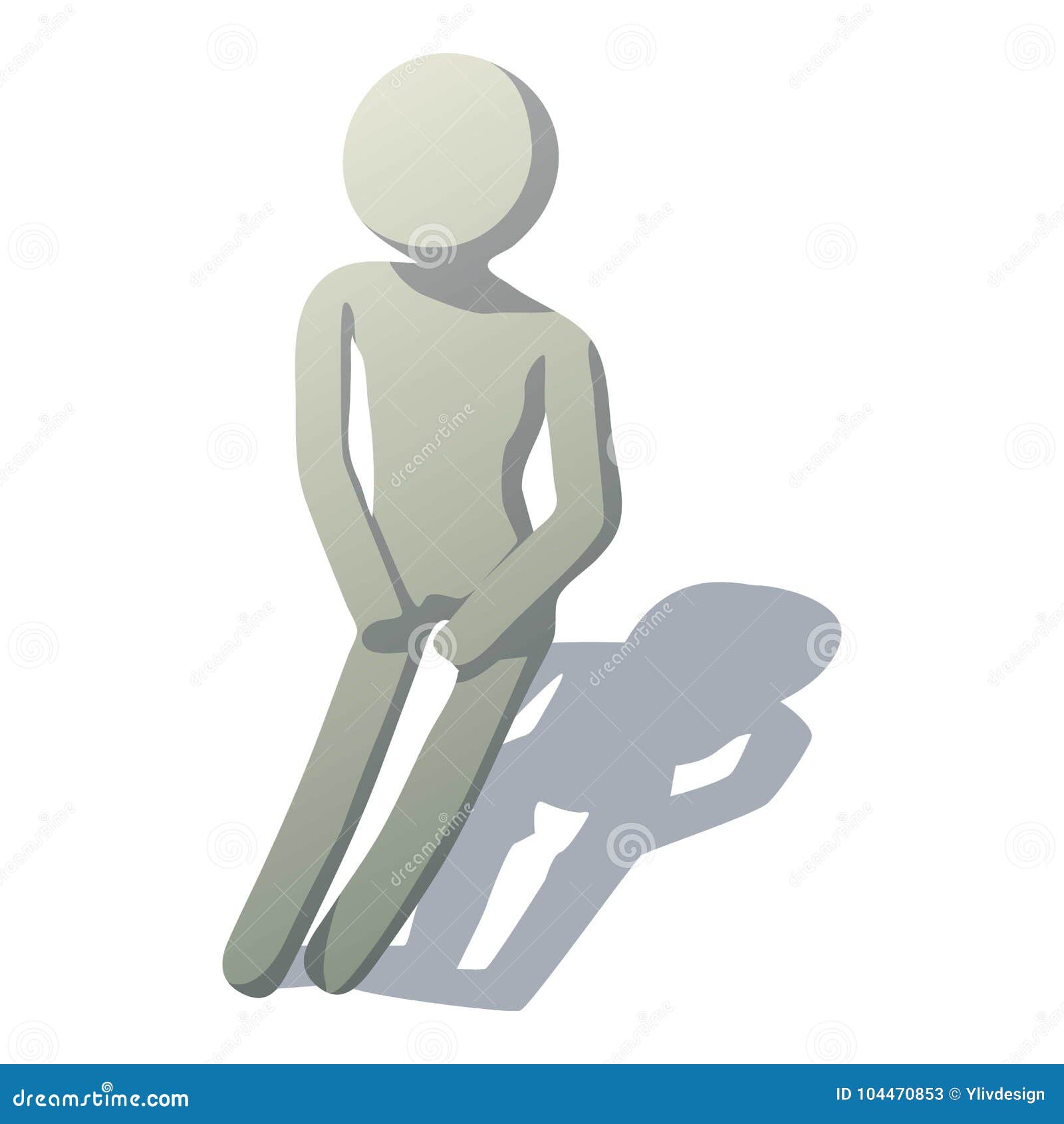 Stick Man Sit Down Icon, Isometric Style Stock Vector - Illustration of ...