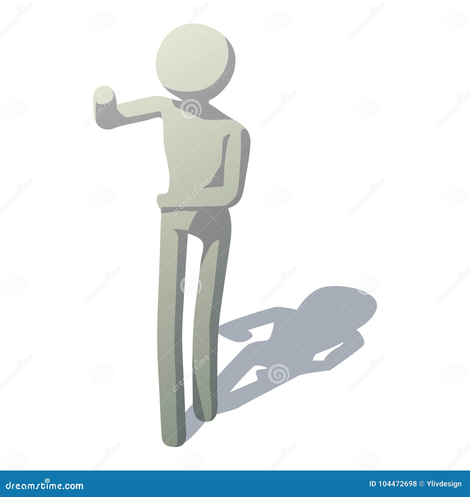 Stick Man Talking Icon, Isometric Style Stock Vector - Illustration of ...