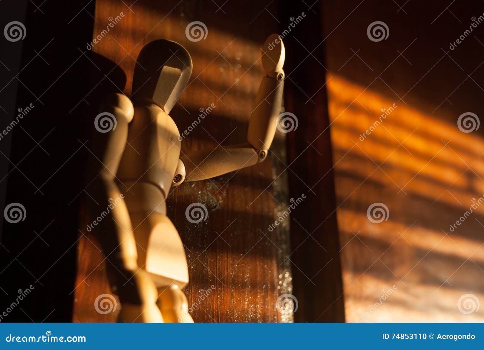 Stick man thief stock photo. Image of doll, hiding, artist - 74853110