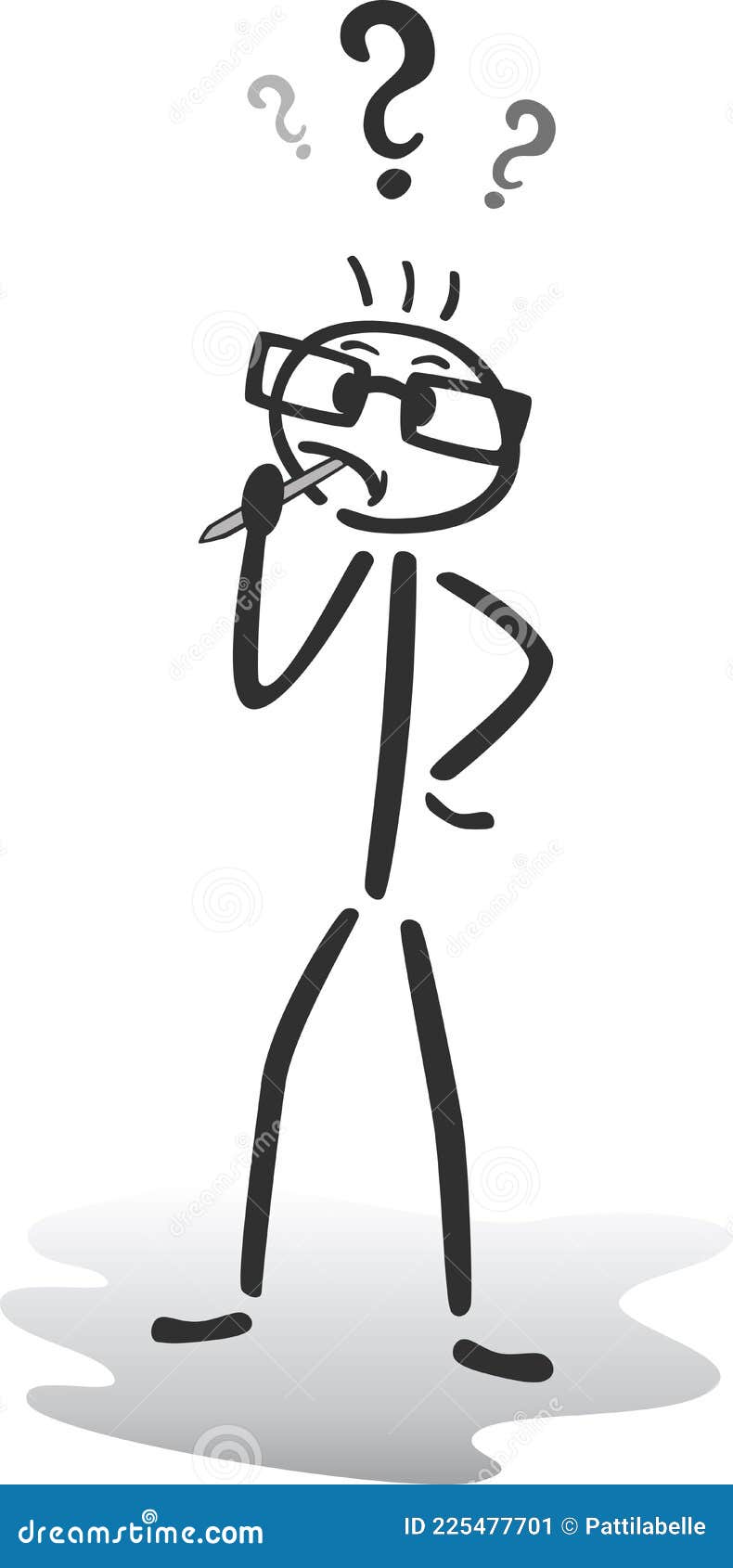 Stickman that Thinks - Vector Illustration Stock Vector - Illustration ...