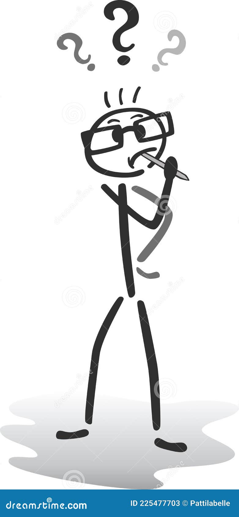 Stickman that Thinks - Vector Illustration Stock Vector - Illustration ...