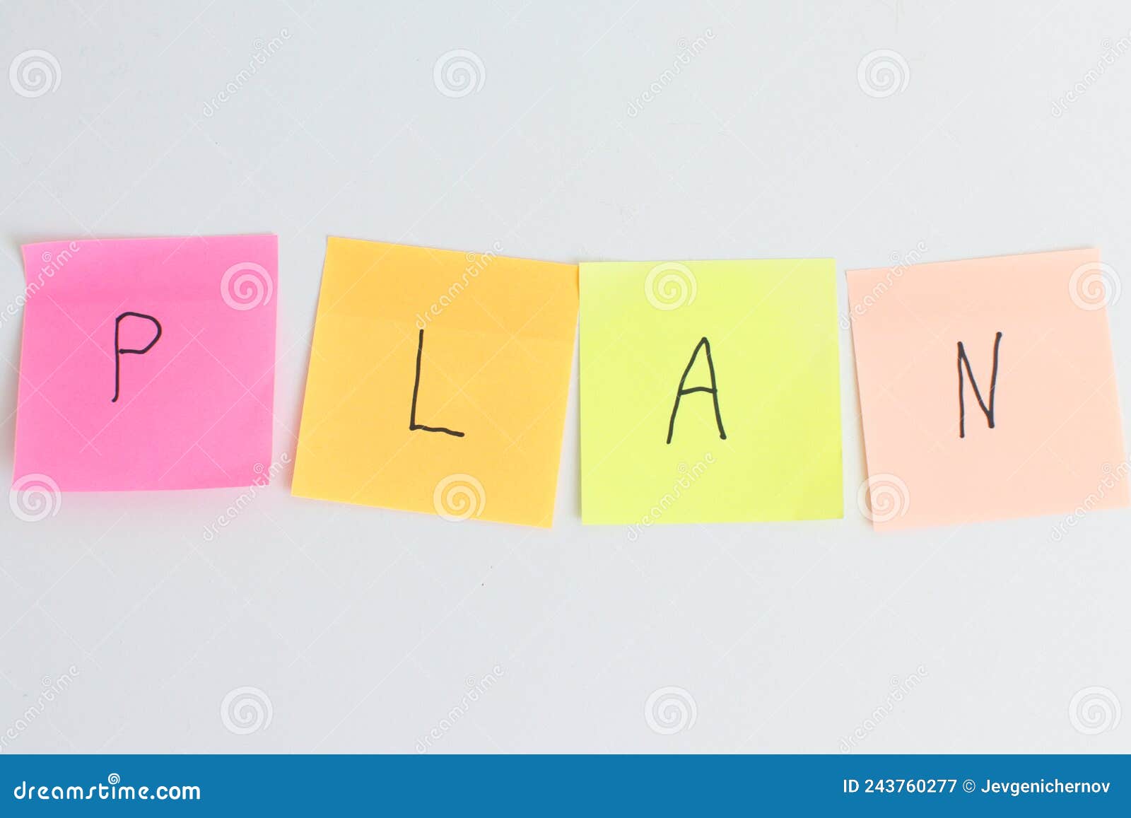 Colorful Sticker Notes with Plan Word Stock Image - Image of sticker ...